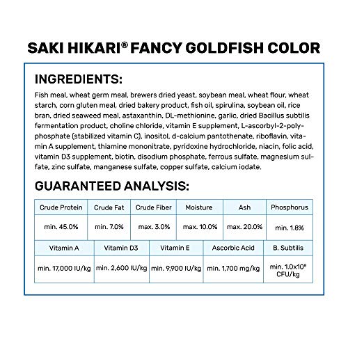 Hikari Saki Fancy Goldfish Fish Food for Premium Grade or Fancy Goldfish, 7 oz. (200g)