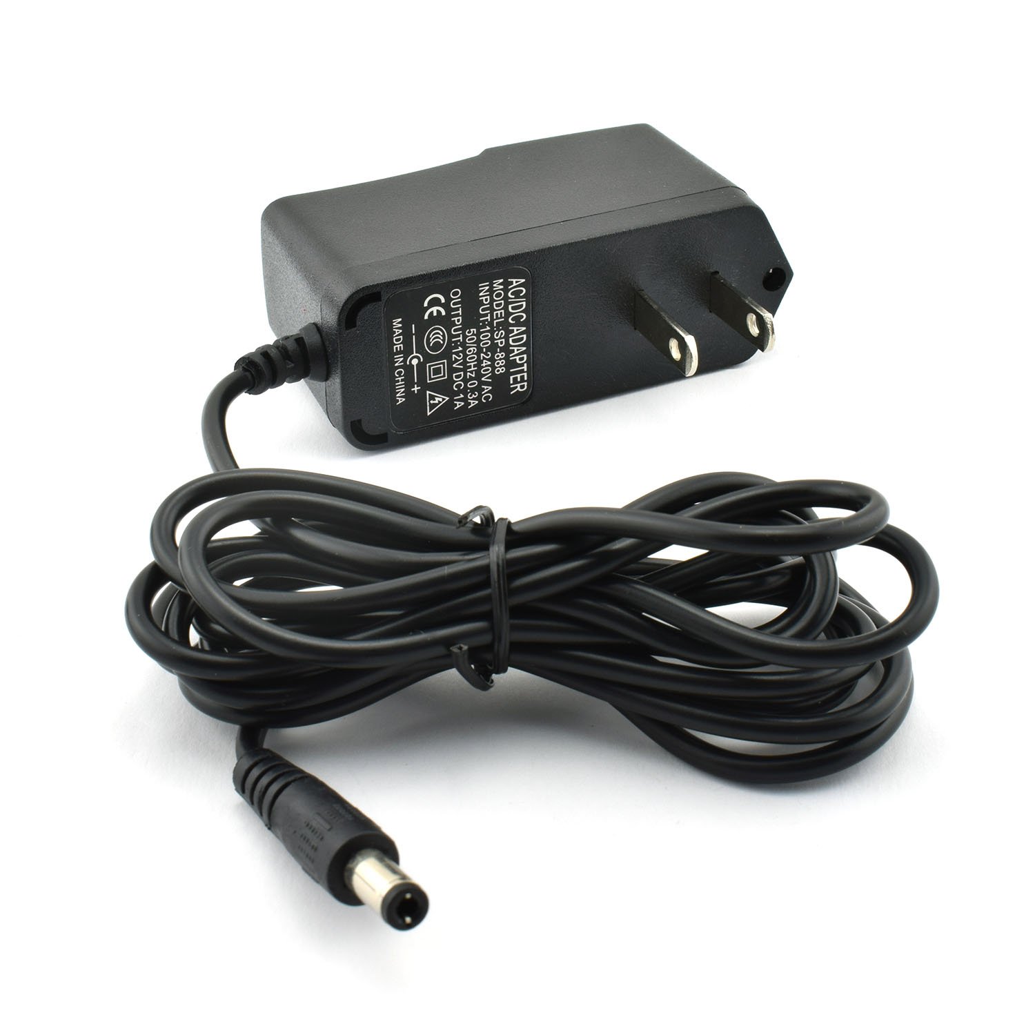 ZYAMY 12V 1A 12W AC/DC Power Adapter AC 110-240V to DC 12V 1000MA Power Supply Converter 2m Wire DC 5.5x2.5/2.1mm Charger for Router, STB, LED, Security Camera