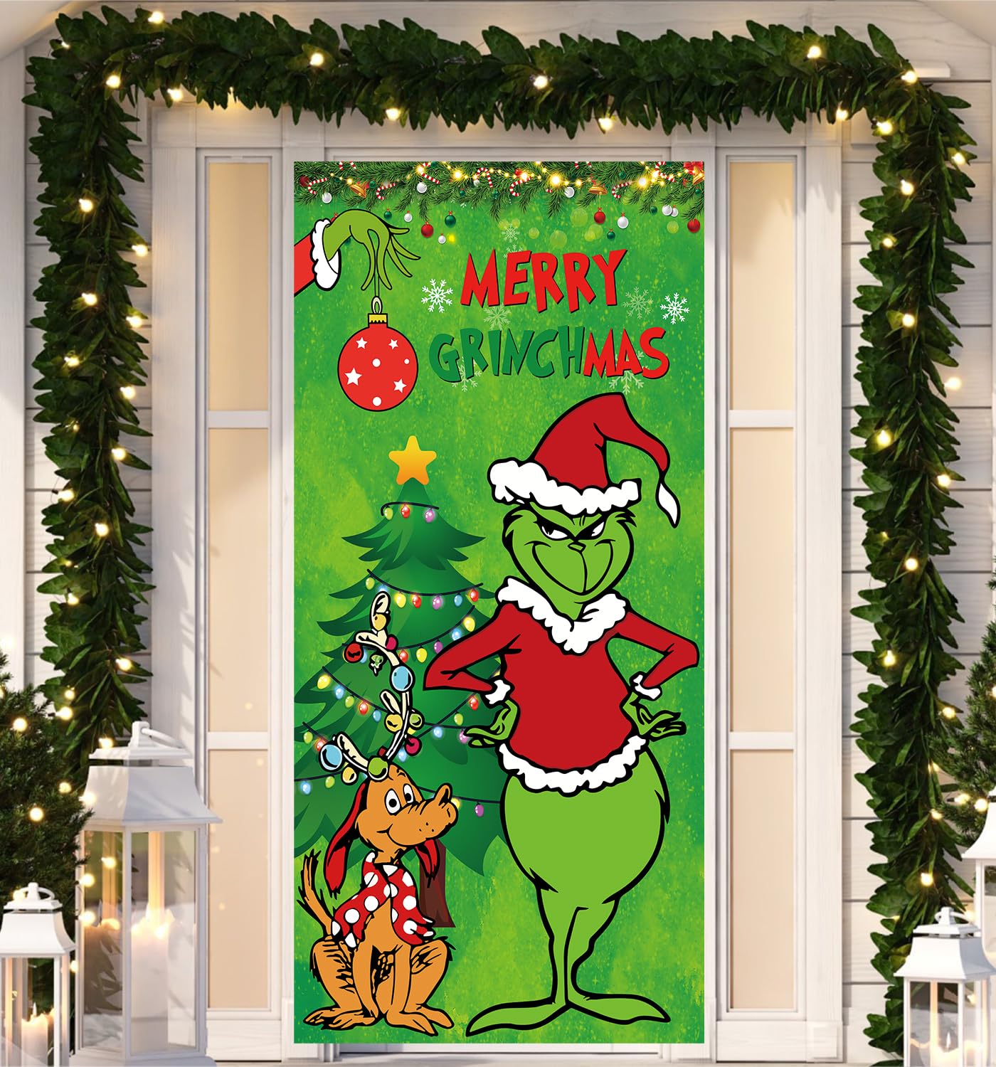 Christmas Decorations Christmas Decor Door Cover Xmas Porch Door Sign Welcome Banner for Indoor Outdoor Wall Home