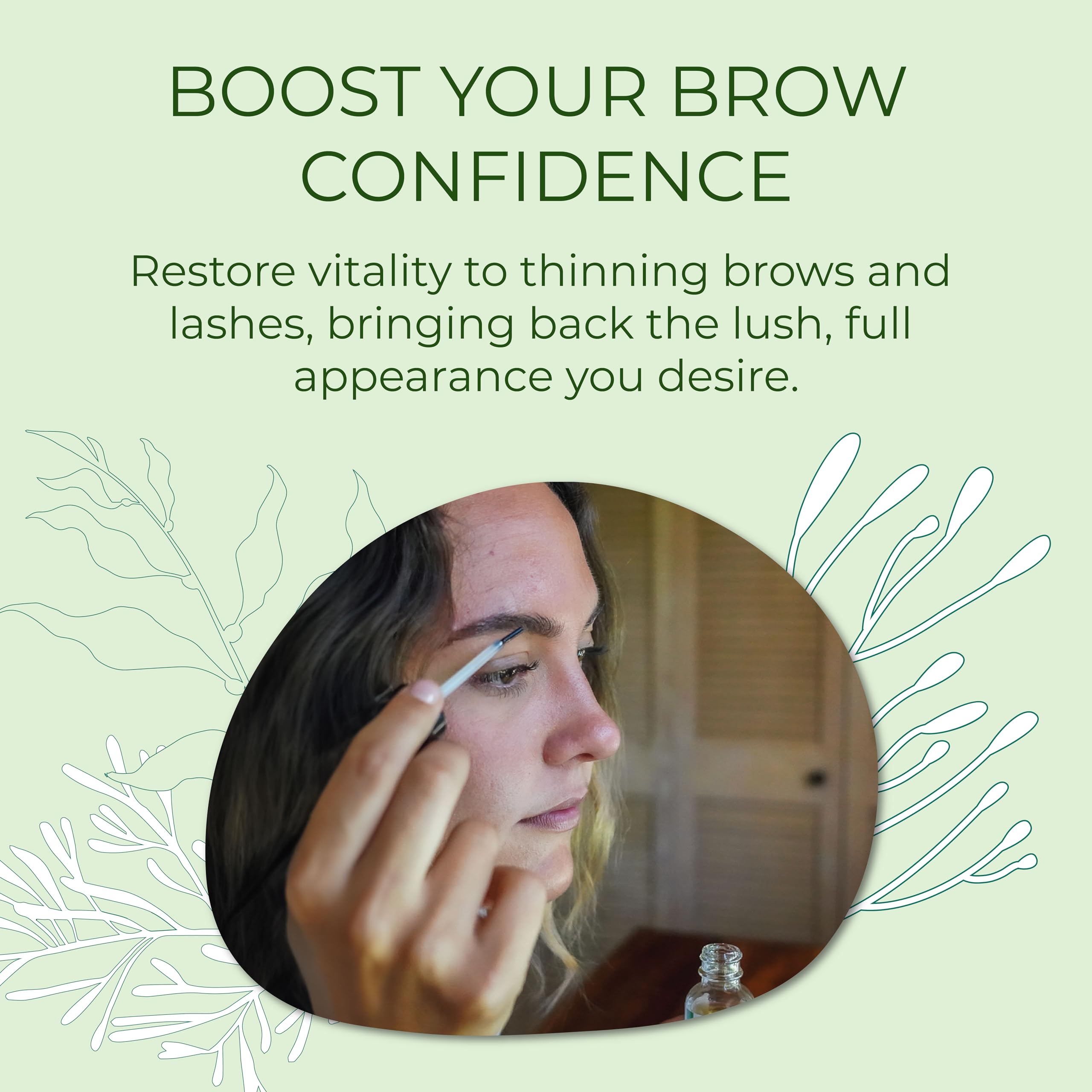 Sea El Castor Lash & Brow Serum Organic Castor Oil Rosemary Oil & Black Seed Oil Hair Conditioner - Eyelashes & Eyebrow Thickening & Growth Essentials for Women & Men - 1 fl oz Bottle