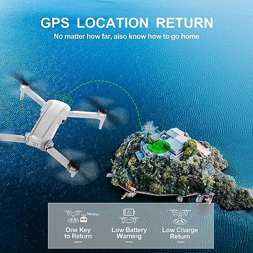 HHD Drones with Camera for Adults 4k, Easy GPS Quadcopter for Beginner with 40 mins Flight Time, 5G FPV Transmission, Auto Return Home, Follow Me,2 Batteries