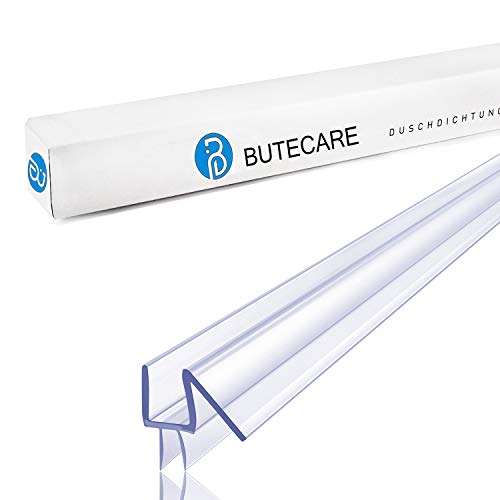 Butecare Frameless Shower Door Bottom Seal – Stop Shower Leaks and Create a Water Barrier … (2Pack - 3/8" Bottom)