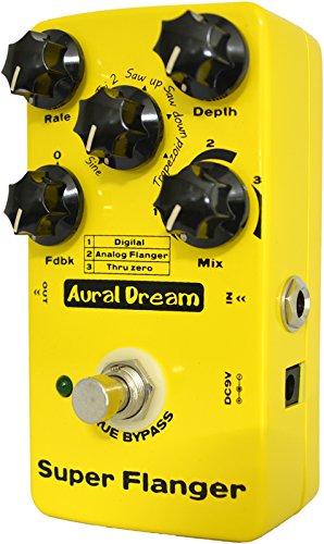 Aural Dream Super Flanger Guitar Effect Pedal provides 3 Flanger effects and 6 modulation waveforms,True Bypass