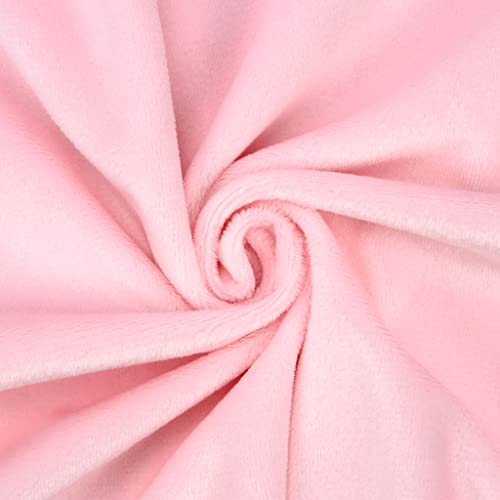 Short Pile Plush Fabric for Sewing/Minky for plushies & Many More ✦ 39.5x29.5 inch ✦ Pile Length 1/16 inch (1.5 mm) ✦ Baby Pink