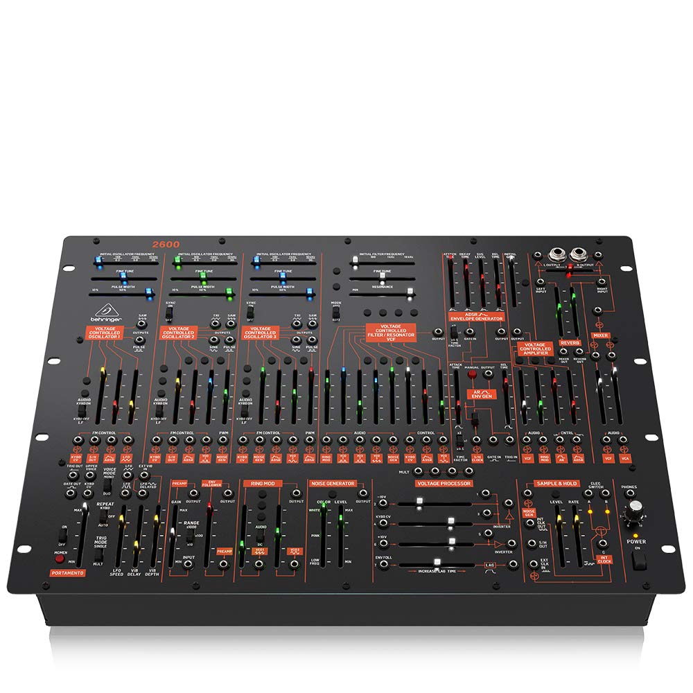 Behringer 2600 Semi-Modular Analog Synthesizer with 3 VCOs and Multi-Mode VCF in 8U Rack-Mount Format