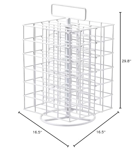 White Paint Storage Spinner by Craft Smart - Paint Tower Organizer Holds Up to 48 2oz Bottles - 1 Pack