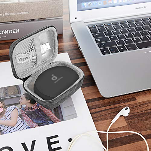 Geekria Shield Headphones Case Compatible with Anker Soundcore Liberty 2 Pro, Liberty 3 Pro, P3i, True Wireless Earbuds Case, Replacement Hard Shell Travel Carrying Bag with Cable Storage (Grey)