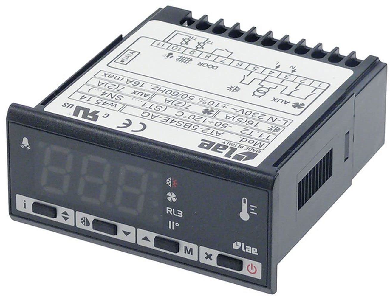 Electronic Controller AT2-5BS4E-AG LAE 71x29 mm 230 V Relay: NO-16A(5) NO-7A(2) Sensor: NTC/PTC AC