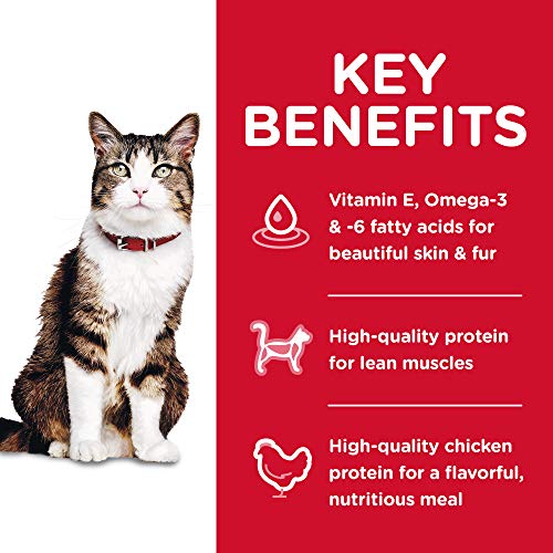 Hill's Science Diet Dry Cat Food, Adult, Hairball Control, Chicken Recipe, 7 lb. Bag