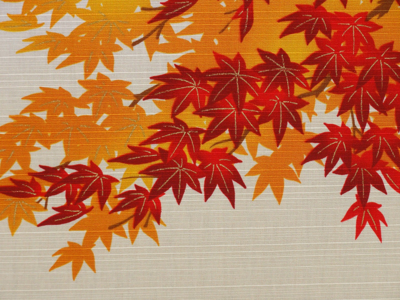 Furoshiki Wrapping Cloth Maple Leaves in Autumn Motif Japanese Fabric 50cm