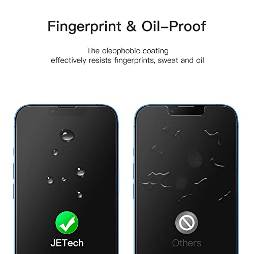 JETech Full Coverage Screen Protector for iPhone 13/13 Pro 6.1-Inch, 9H Tempered Glass Film Case-Friendly, HD Clear, 3-Pack