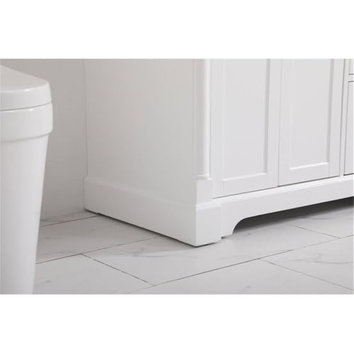 Elegant Decor Indoor Modern Under Sink Bathroom Fixtures Storage Organizer Cabinet 48 inch Single Bathroom Vanity - Teak with backsplash