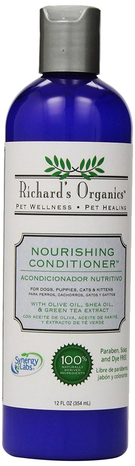 Richard's Organics Nourishing Conditioner for Dogs, 12 oz – Dog and Cat Conditioner with Rich Emollients and Antioxidants for a Shiny, Healthy Coat – Natural Pet Conditioner
