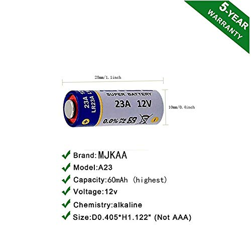 MJKAA 10 Count A23 23a 12 Volt Battery for Garage Doors Opener, Doorbells Remotes MN21 23GA GP23AE A23S LR23A L1028