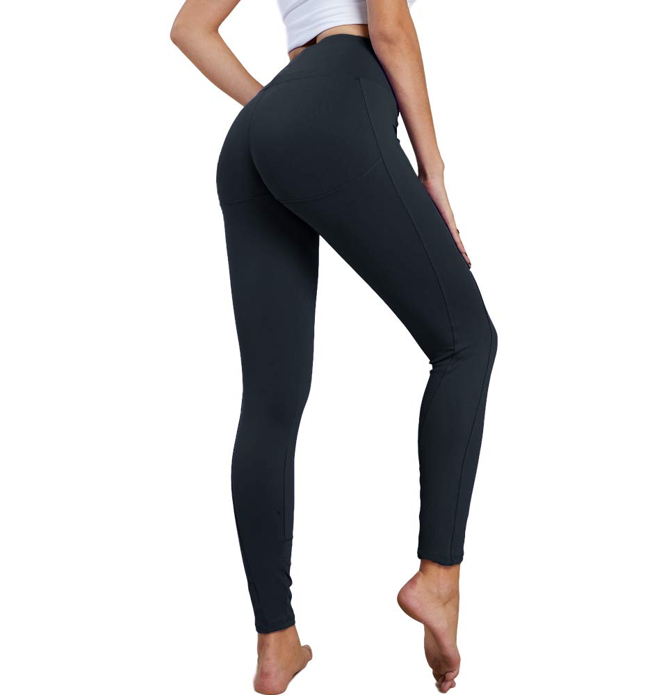 Aurgelmir Women's High Waist Workout Leggings Butt Lifting Tummy Control Sports Yoga Pants (Black,Small)