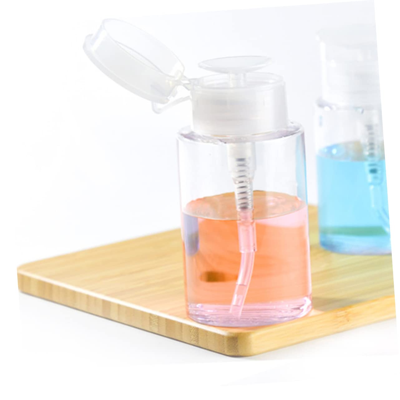 Beavorty 4Pcs Hand wash Dispenser Empty Pump Bottle Refillable Pump Dispenser Alcohol Pump Bottle Empty Dispenser Bottle Lotion Container Pump Empty Bottle Clear Pump Cosmetic Sample Travel