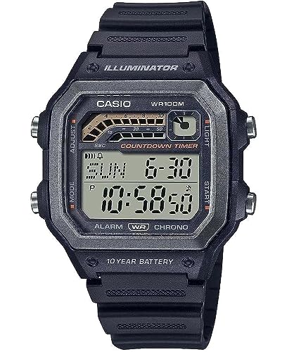 Casio Illuminator 10-Year Battery Countdown Timer Alarm Chronograph Men's Watch WS1600H-1AV
