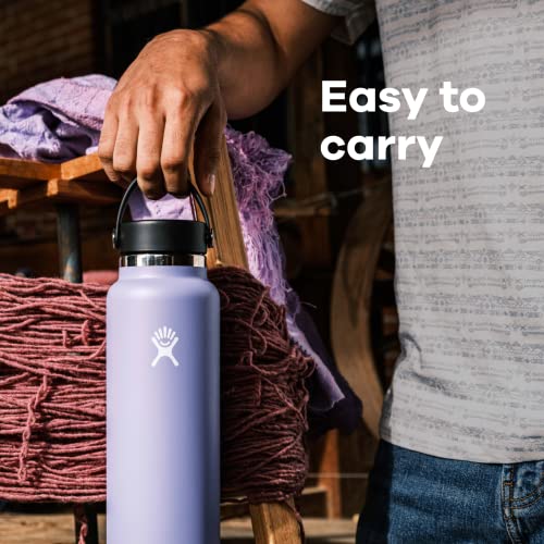 Hydro Flask 20 oz Wide Mouth with Flex Cap Stainless Steel Reusable Water Bottle Lupine - Vacuum Insulated, Dishwasher Safe, BPA-Free, Non-Toxic