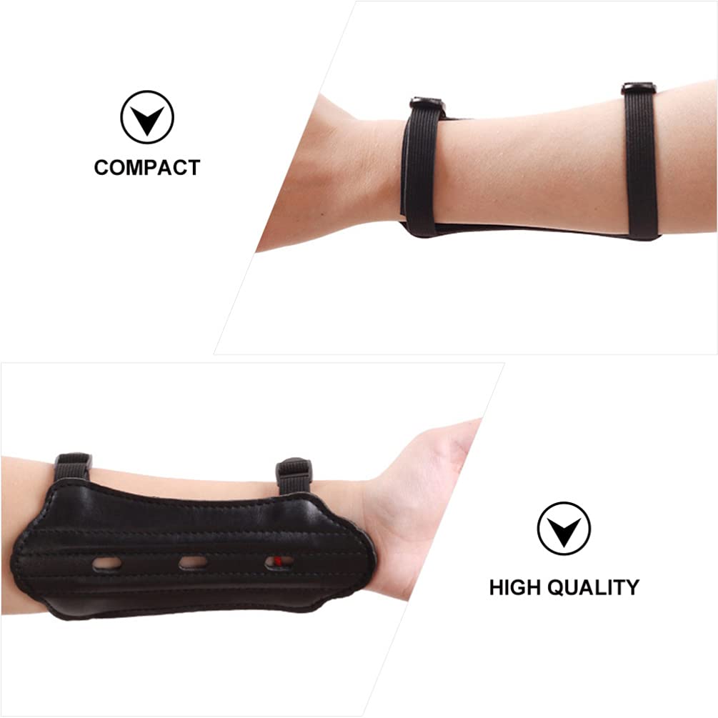 BESPORTBLE 1 Pair Children Archery Arm Guard Leather Forearm Protector for Kids Youth Shooting Hunting Practice Bow Archery