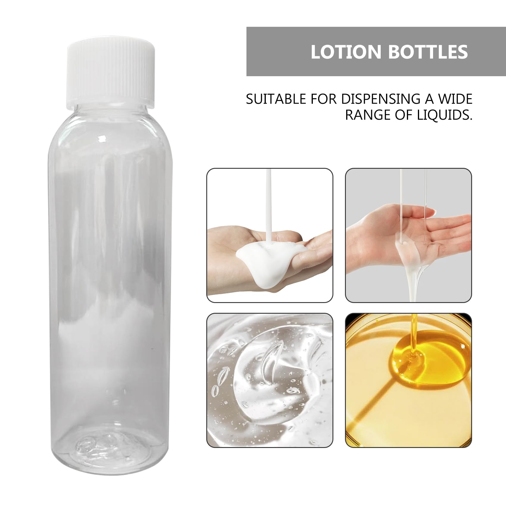 Soft 'N Style Empty Travel Size Bottles Set Plastic Travel Size Empty Bottles, Set of 7 Refillable Cosmetic Container Toiletry Bottles Set or Lotion, Shampoo, Cream, Soap, TSA/Airline Approved