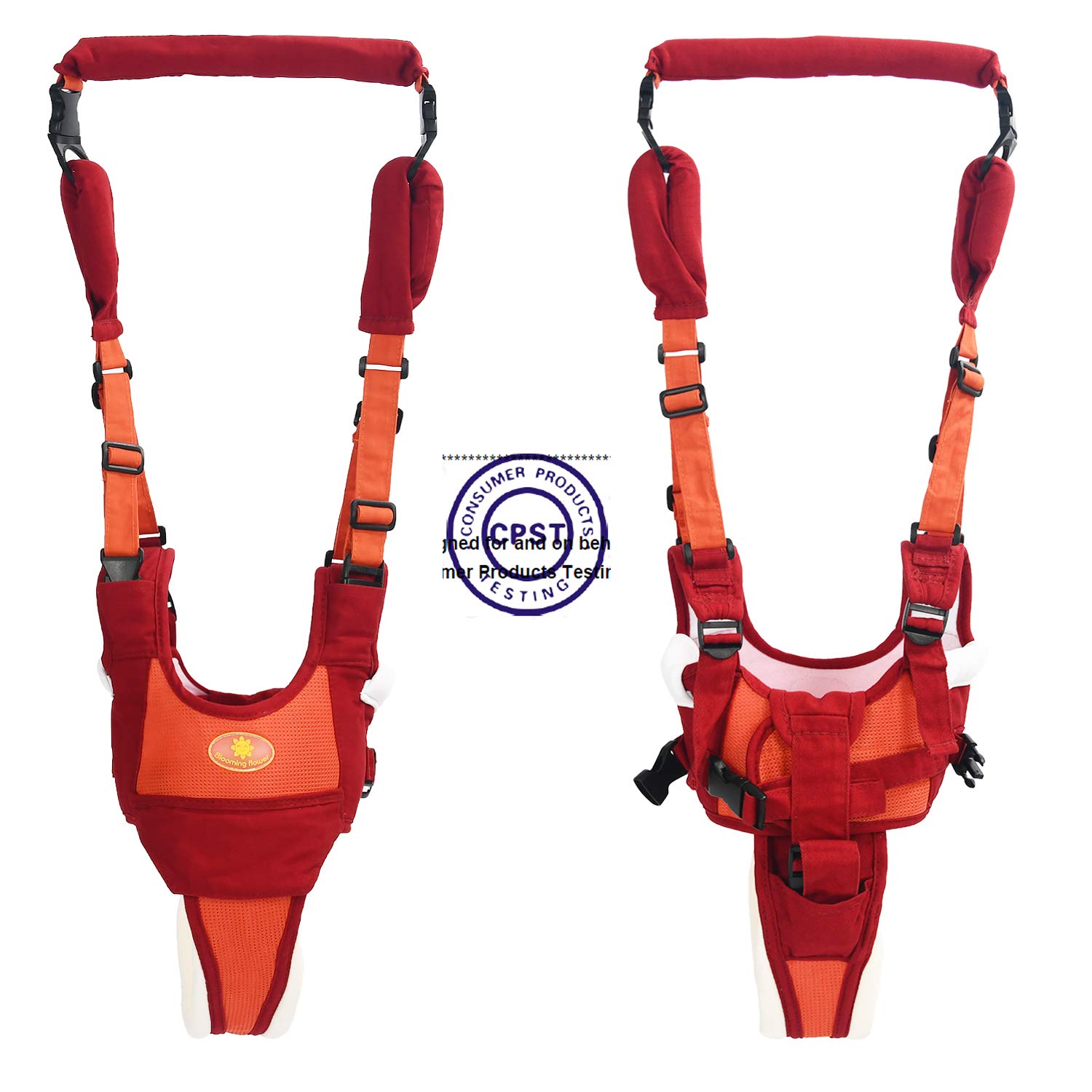 Baby Walker Toddler Walking Assistant Protective Belt,VIORKI Multifunction Breathable to Prevent Falling Learning Assistant,Help The Baby Safely Stand up and Walking (Orange)