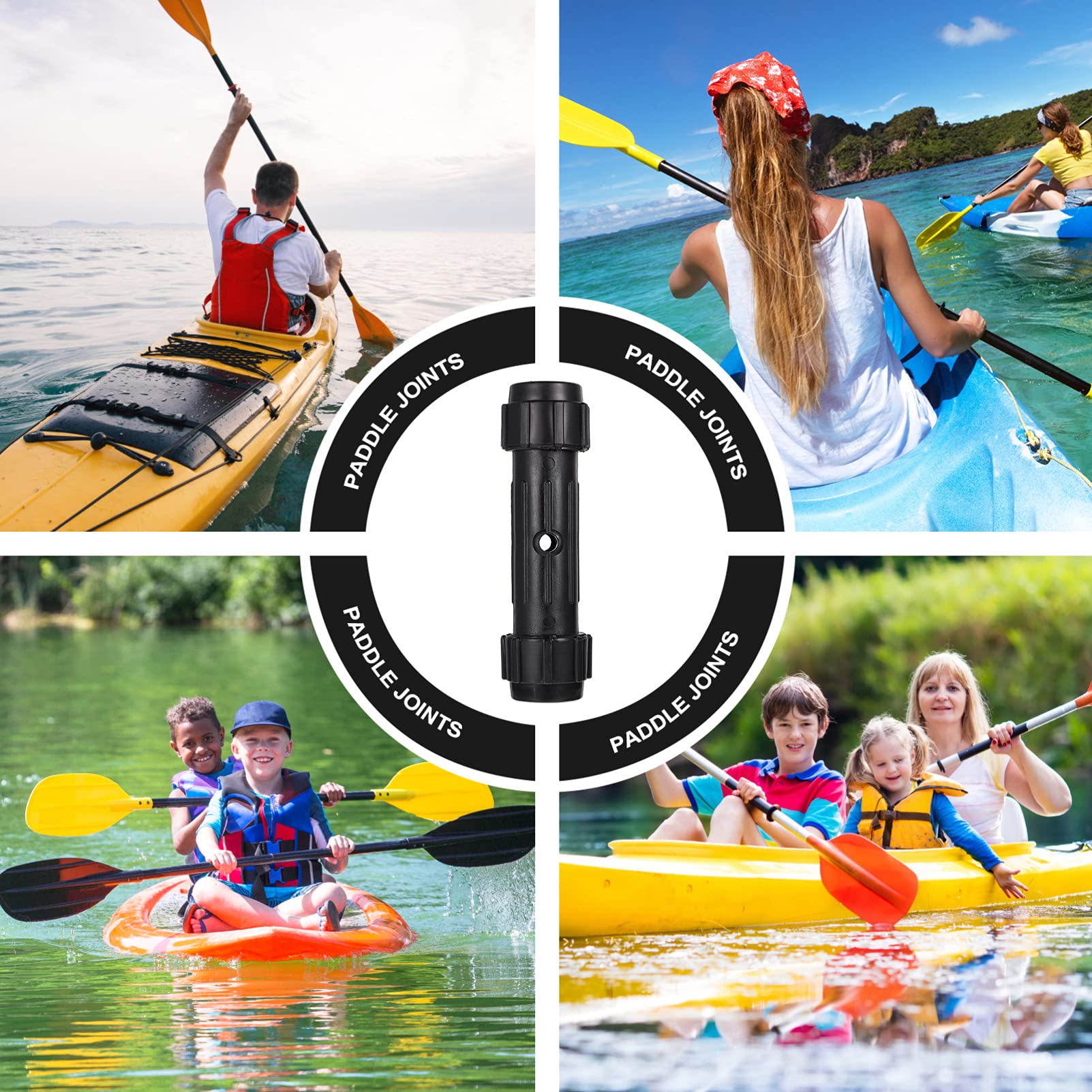 BESPORTBLE 2pcs Paddle Connector Screw Joint Tool Kayak Paddle Joint Paddles Joint Boat Plastic Paddles Joint Boat Paddle Connection Pipe Paddle Joint Connector Paddle Joints