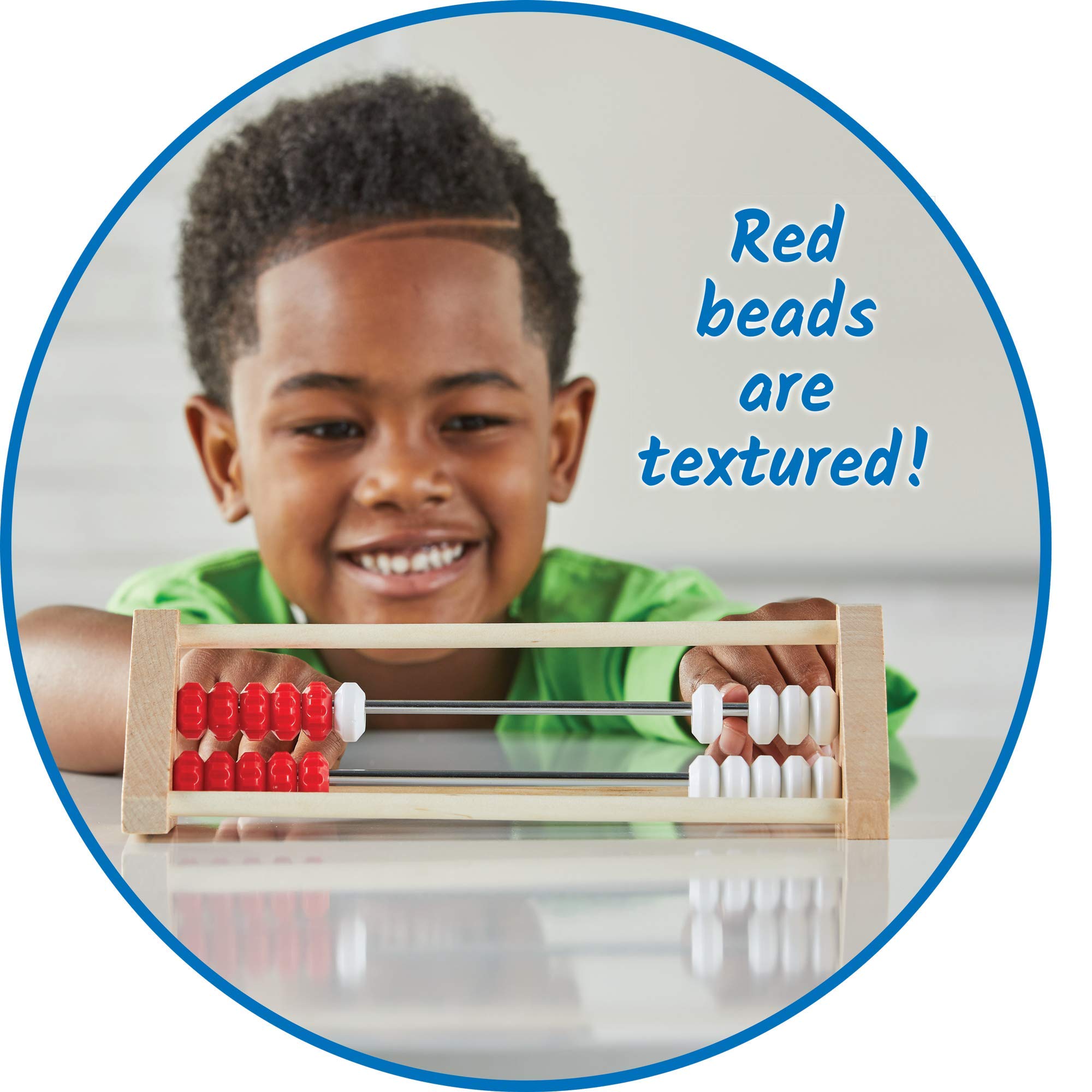 hand2mind 20 Bead Wooden Sensory Rekenrek, Abacus for Kids Math, Math Manipulatives Kindergarten, Counting Rack for Kids, Counters for Kids Math, Educational Toys for Elementary Kids (Set of 1)