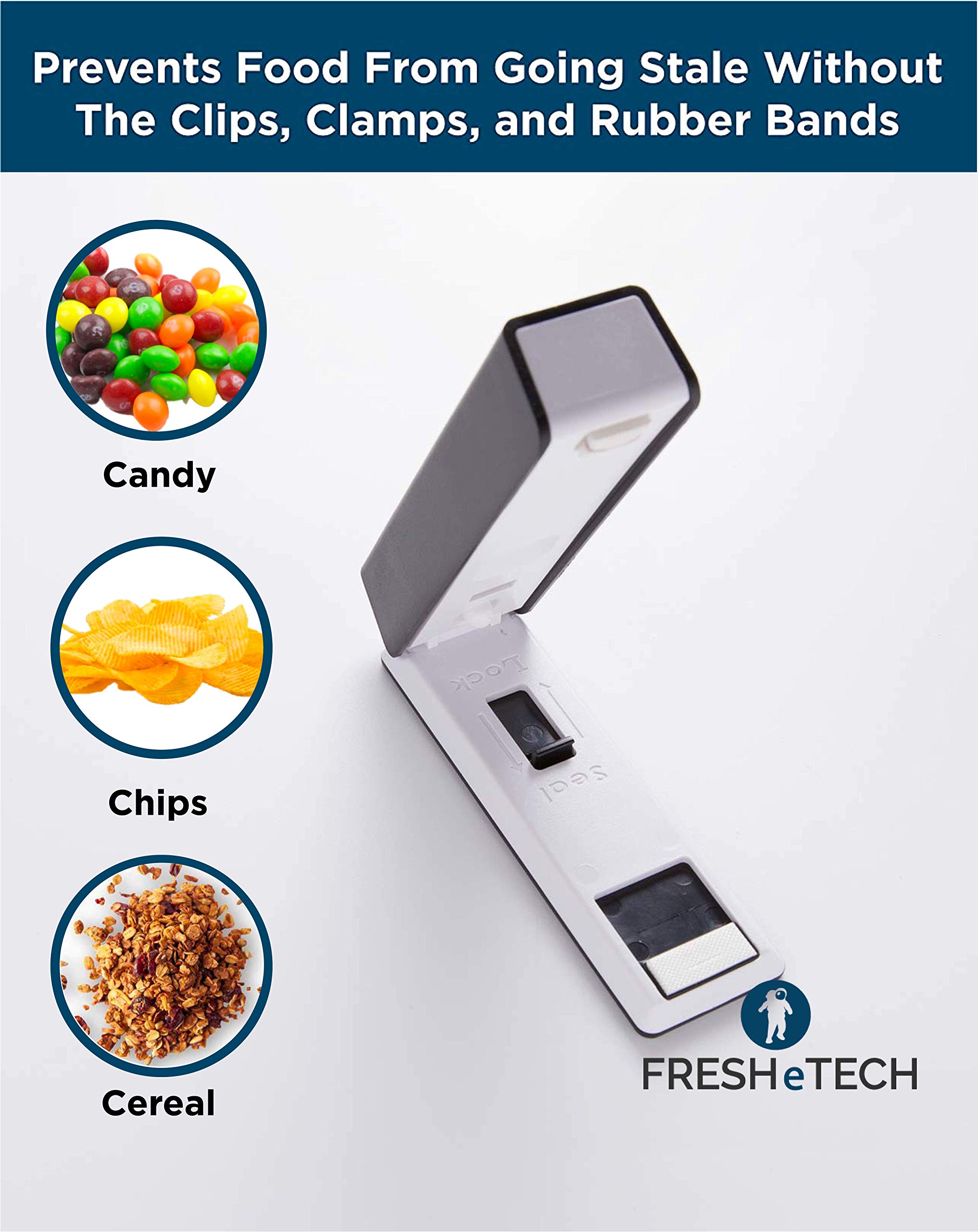 Bag Sealer β Handheld Portable Air Lock Food Preserver, Bag Resealer