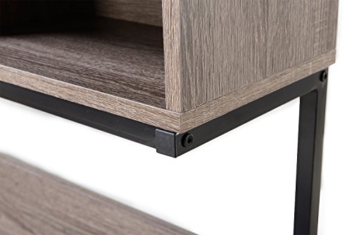 Signature Design by Ashley Daylicrew Computer Desk with Hutch, Storage, Natural Reclaimed Wood