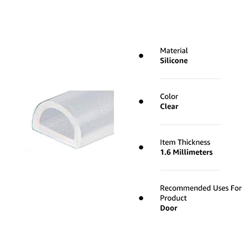 CRL Shower Door Translucent Silicone Bulb Seal - 95 in Long