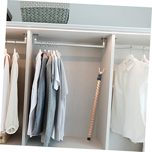 Cabilock 8 Pcs Metal Clothes Hangers Pull up Bar Outdoor Window Covers for Home Clothes Reaching Rods Extension Pole Hook Retractable Clothes Rod Clothes Fork Pole Clothes Reaching Pole CD