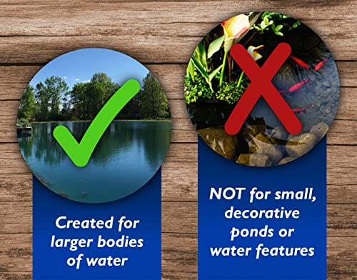 Crystal Blue Lake and Pond Dye - 1 Gallon - Royal Blue Color Treats up to 1 Acre - Clean, Clear & Crystal Blue Water - Environmentally Friendly Pond Dye