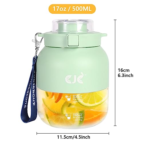 Portable Blender, 2023 New Big Belly Bottle, 500 ML Bottle Blender with 10 Blades, USB Rechargeable, 17 Oz To-Go Cups and Spout Lids, for Kitchen, Home, Travel, for Shakes and Smoothies,BPA-Free