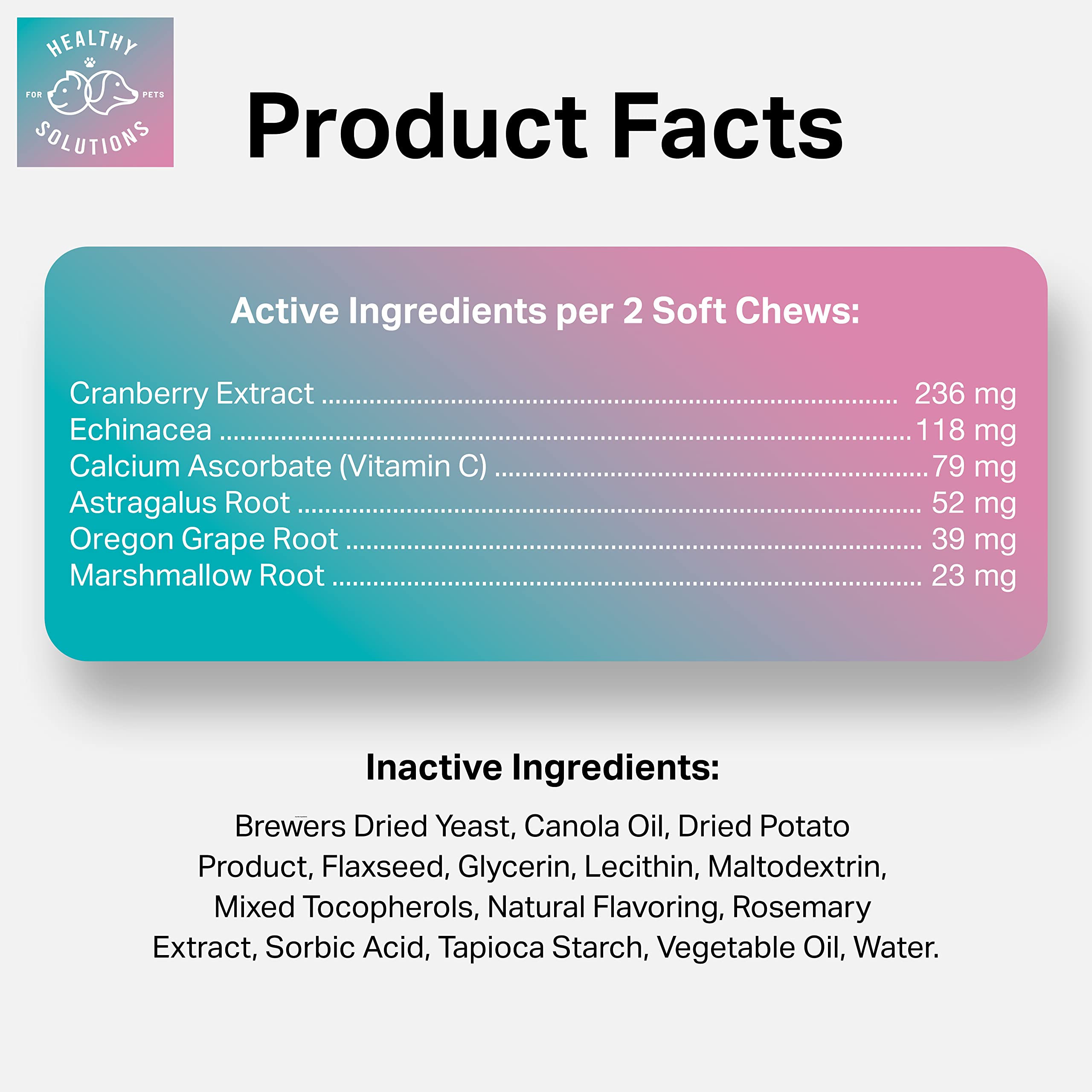 Cranberry Chews for Cats - UTI, Bladder, Kidney, & Urinary Tract Support - Cat Health Supplements Contain Cranberry Extract, Echinacea, Vitamin C, and Astragalus Root - 60 Soft Treats