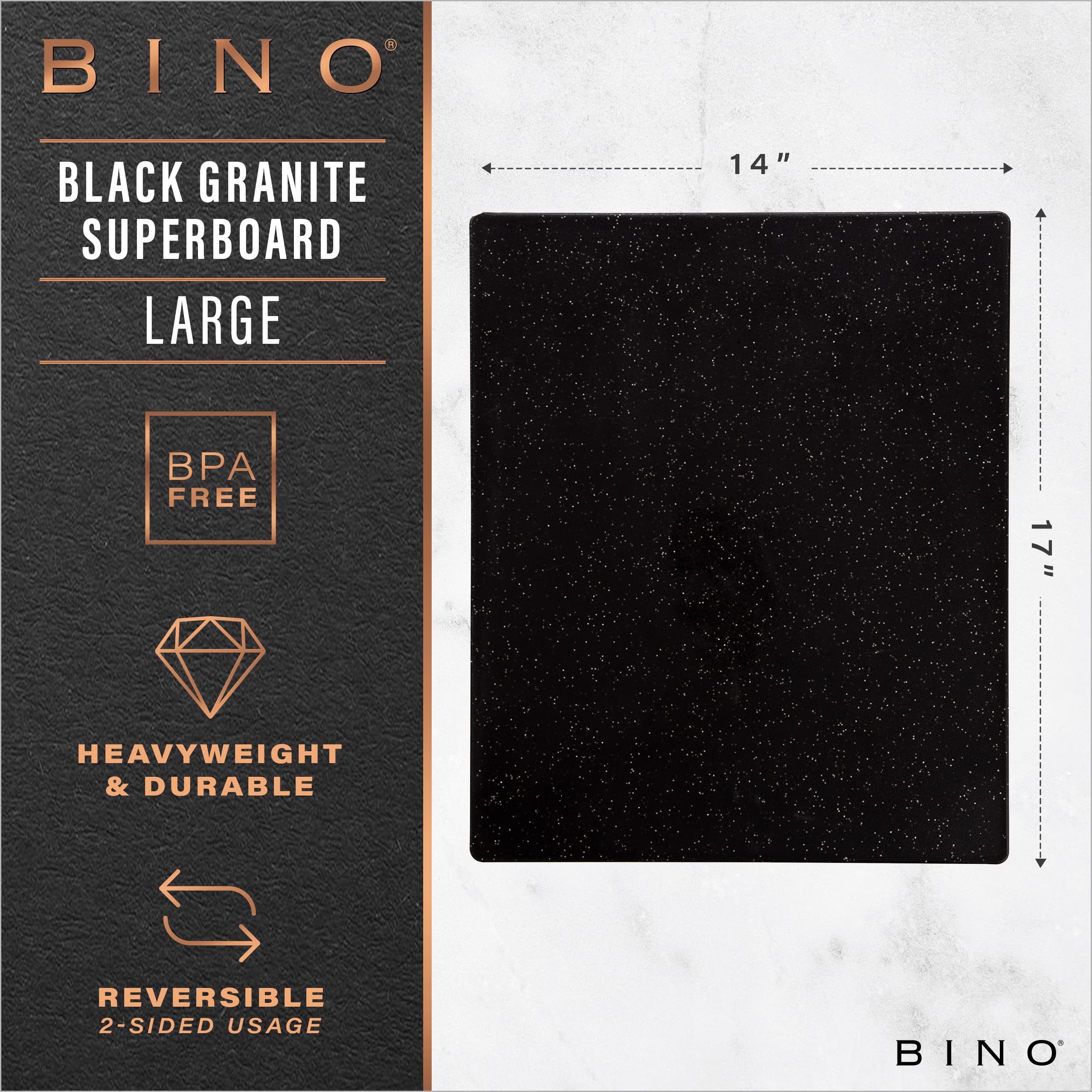 BINO Cutting Board | BPA-Free Chopping Board | Cutting Boards for Kitchen Durable, Large Surface, Multipurpose, Dual-Sided, Dishwasher Safe | Charcuterie Accessories | Home & Kitchen Utensils