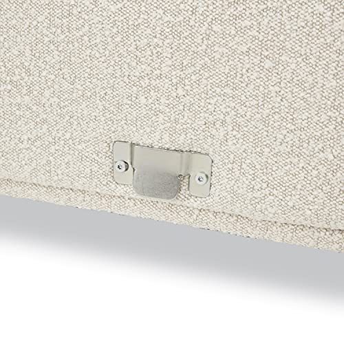 POLY & BARK Rue Right-Facing Sectional Sofa, Crema White Boucle