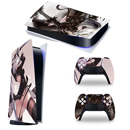 Beauty Girl Game - PS5 Skin Console and 2 Controller, Vinyl Decal Sticker Full Cover Protective ( Only fit PlayStation 5 regular)