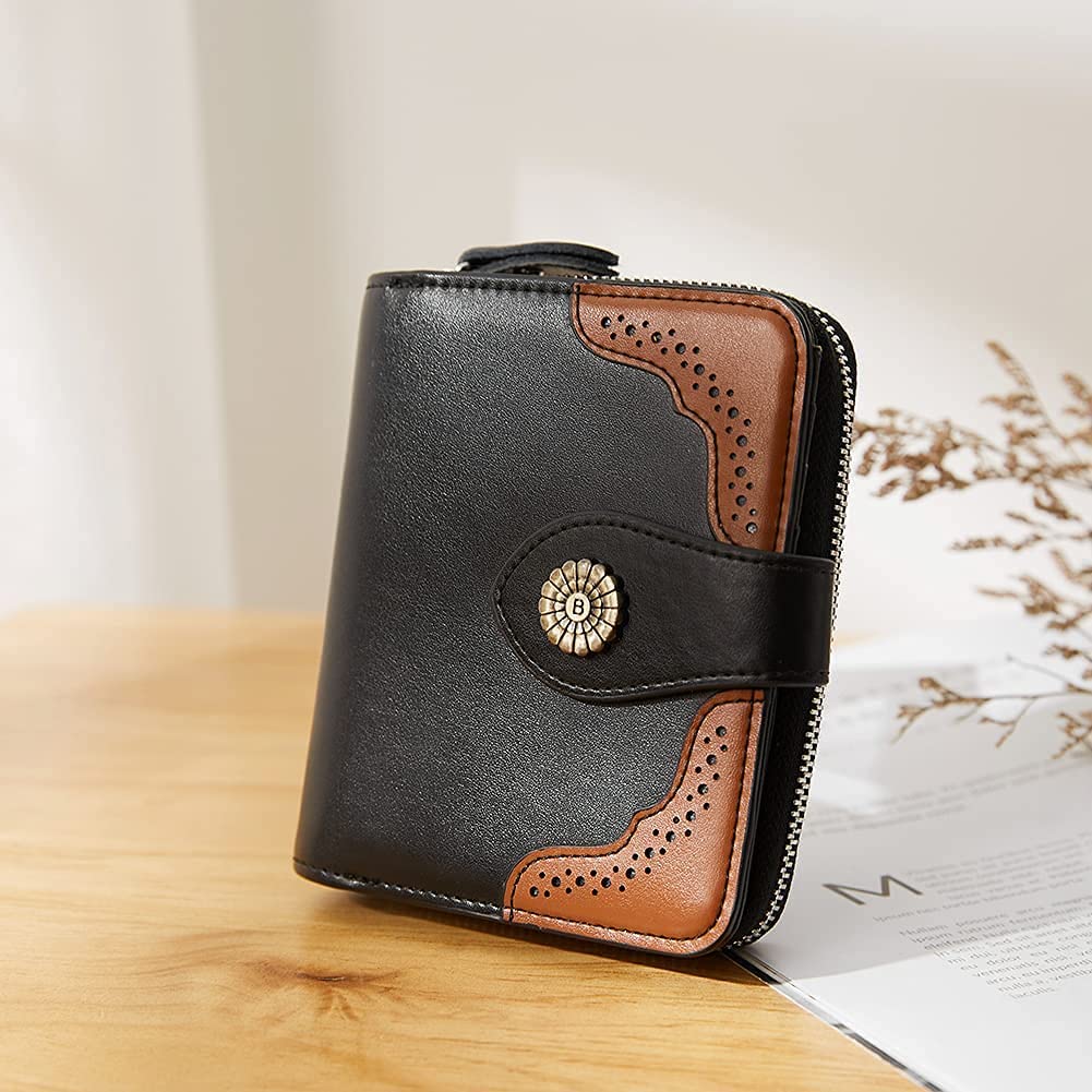 BOSTANTEN Women Handbags Designer Shoulder Tote Bag Soft Genuine Leather Purse Bundle with Women Leather Wallet RFID Blocking Small Bifold Wallet