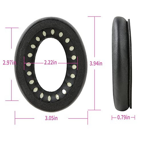 Earpads for Bose QuietComfort 45 QC45 QC35 ii QC35 Professional Headphones Ear Cushions Replacement Ear Pads Padding with Noise Cancelling Lambskin Leather Memory Foam Black