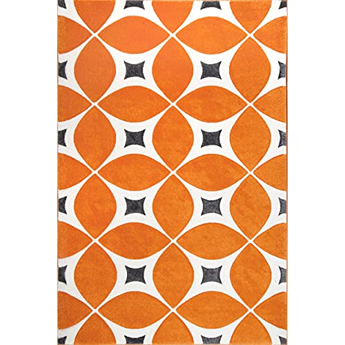 nuLOOM Gabriela Contemporary Trellis Area Rug, 5x8, Deep Orange