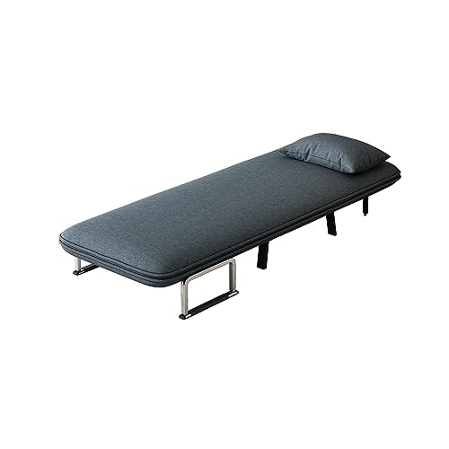 Haplized Convertible Chair Bed, Tri-Fold Sofa Bed with Adjustable Backrest & Pillow, Leisure Chaise Lounge Couch with Sturdy Steel Frame for Home & Office, Comfortable Sleeper Chair (31.5")