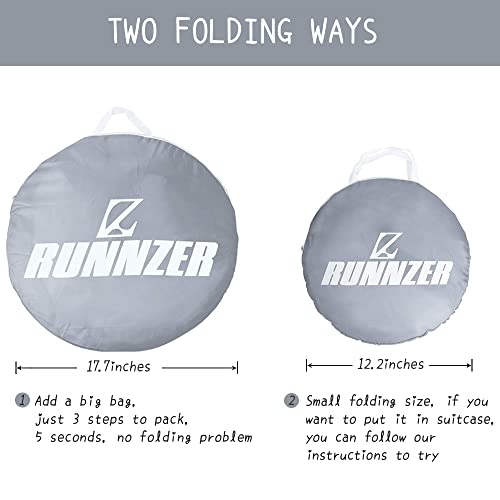 L RUNNZER Pack N Play Tent, Baby Pop Up Crib Tent to Keep Baby In, Crib Net for Pack And Plays, Mini Cribs & Play Yards to Stop Baby from Climbing Out, Pop Up Design & Breathable Mesh