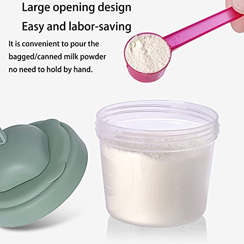 IENYPA 4 Layers Baby Milk Powder Formula Dispenser on The go, Baby Formula Containers for Travel, Formula Holder Mixer, Baby Feeding Snack Storage Container, Portable, Stackable, Non-Spill, BPA-Free