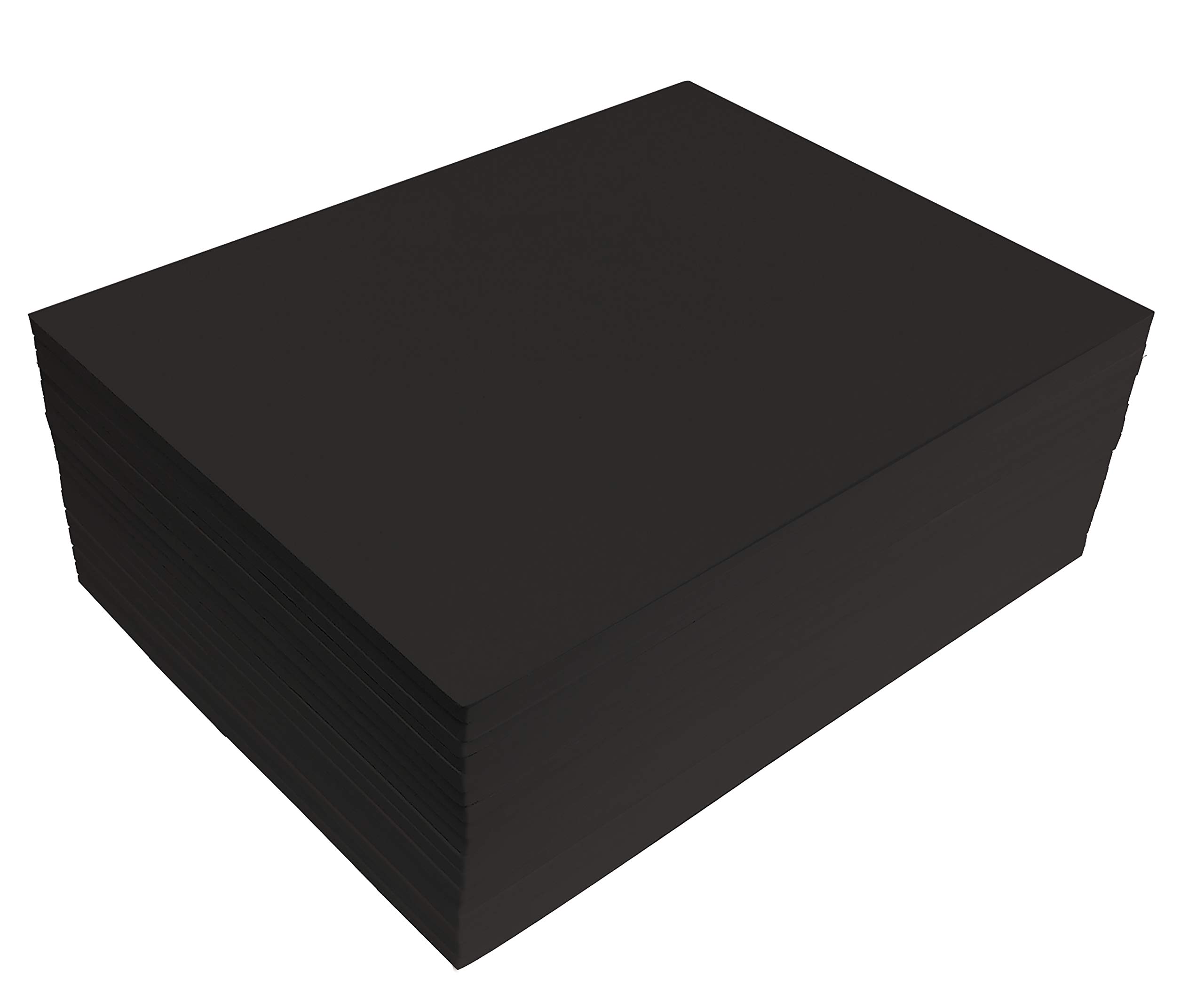 Better Office Products Black EVA Foam Sheets, 20 Pack, 6mm Extra Thick, 9 x 12 Inch, Black Color, for Arts and Crafts, 20 Sheets Bulk Pack