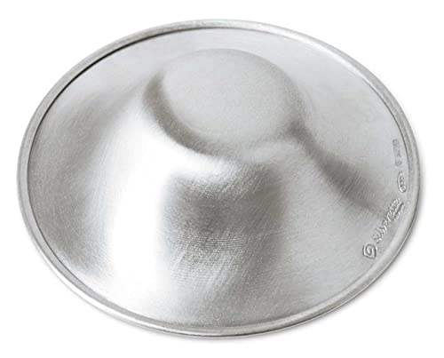 SILVERETTE The Original Silver Nursing Cups, Silverettes Metal Nipple Covers for Breastfeeding, Nursing Shield, 925 Silver Nipple Cover Guards, Soothe and Protect Sore Nipples -Made in Italy