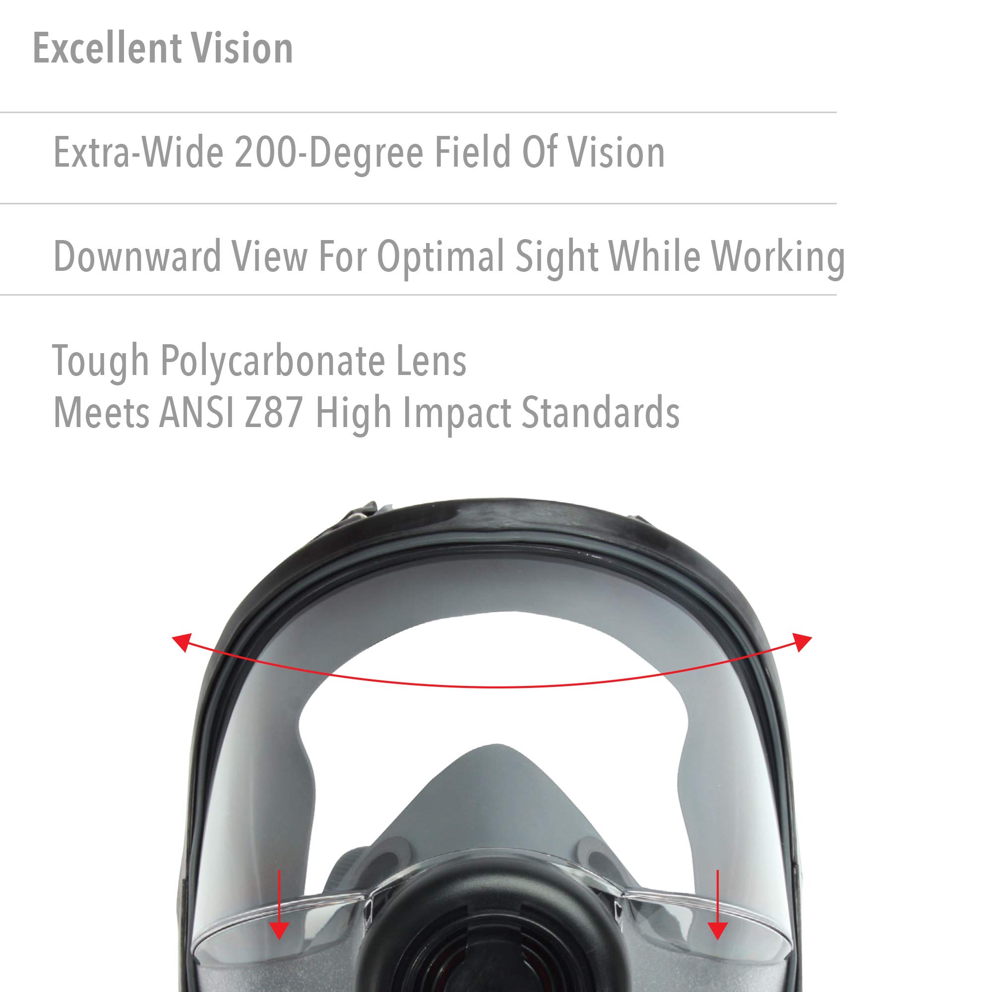 Honeywell North 5400 Series Niosh-Approved Full Facepiece Respirator, Small (54001S)