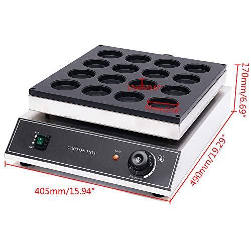 DYRABREST Commercial Electric Red Bean Cake Baker, Nonstick Waffle Maker Machine, 110V Stainless Steel Waffle Iron Maker, with Temperature and Time Control for Restaurant, Cafe Tea Shop, Snack Bar