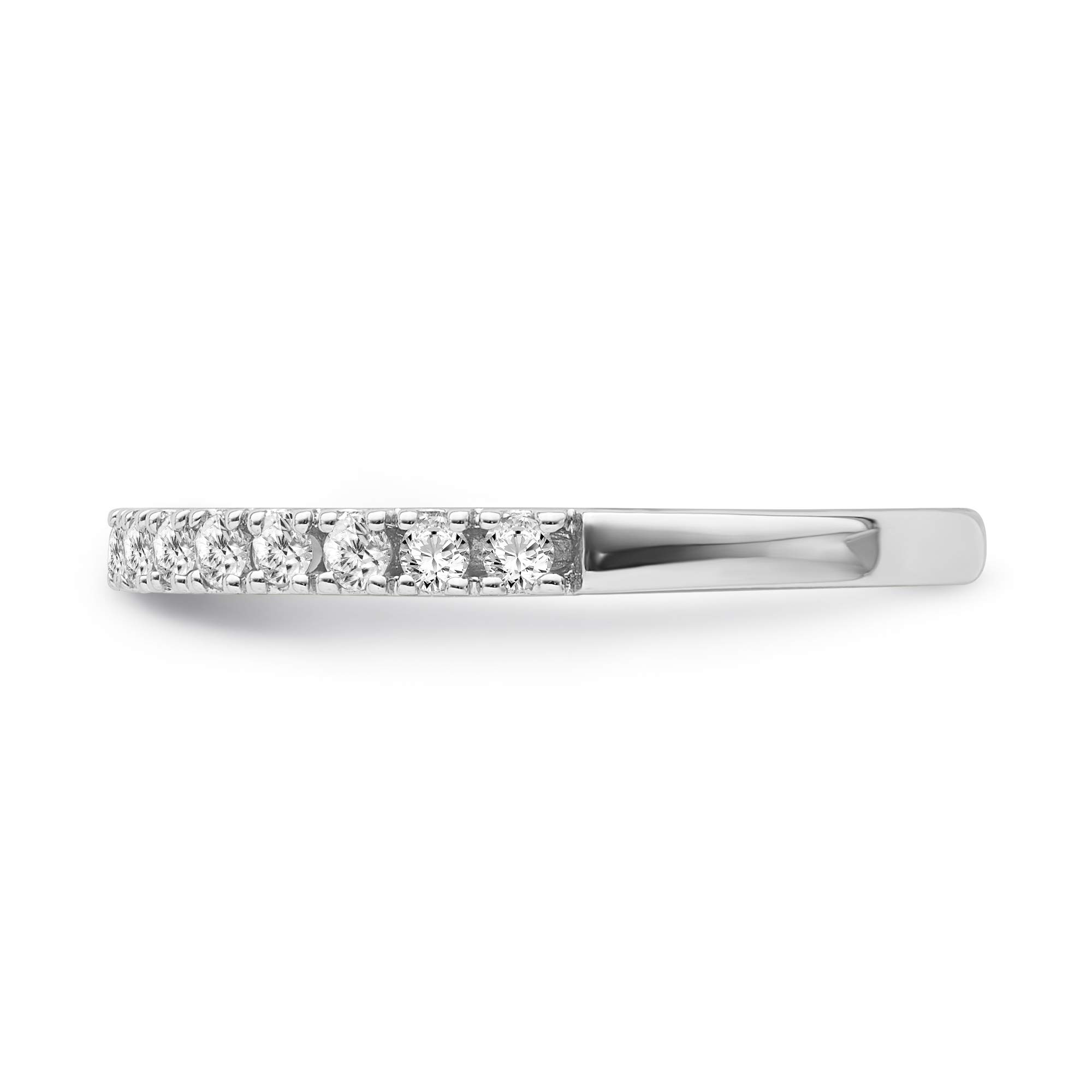 ARAIYA FINE JEWELRY 10K White Gold Diamond Band Ring (1/3 cttw, I-J Color, I2 Clarity), Size 8