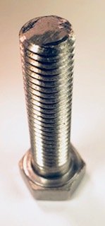 Serval Products 3/8-16 X 2 Left Hand (Reverse) Thread Hex Bolt Stainless Steel 18-8 Full Thread (2-Pack)