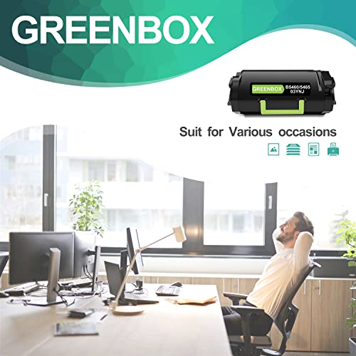 GREENBOX Remanufactured 03YNJ High Yield Toner Cartridge Replacement for Dell B5460 B5465 03YNJ 332-0131 for B5460dn B5465dnf Printer (45,000 Pages, 1 Black)